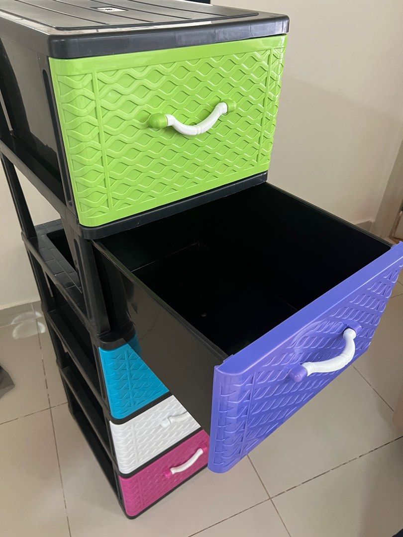 Plastic colorful storage drawers, Furniture & Home Living, Home ...