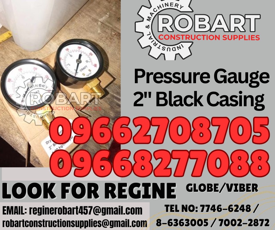 Pressure Gauge 2" Black Casing, Commercial & Industrial, Construction ...