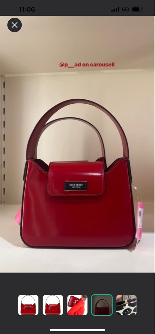[REPOST] Kate Spade Sam Icon Leather Mini Hobo Bag in Deep Rubine ...