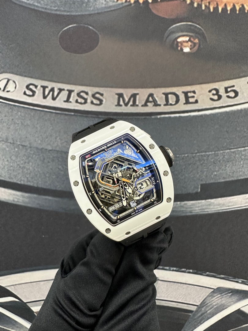 Richard Mille 理查德米勒 RM30-01 白陶瓷 24年8月全新 保卡可以寫名 好價 , 名牌, 手錶 - Carousell