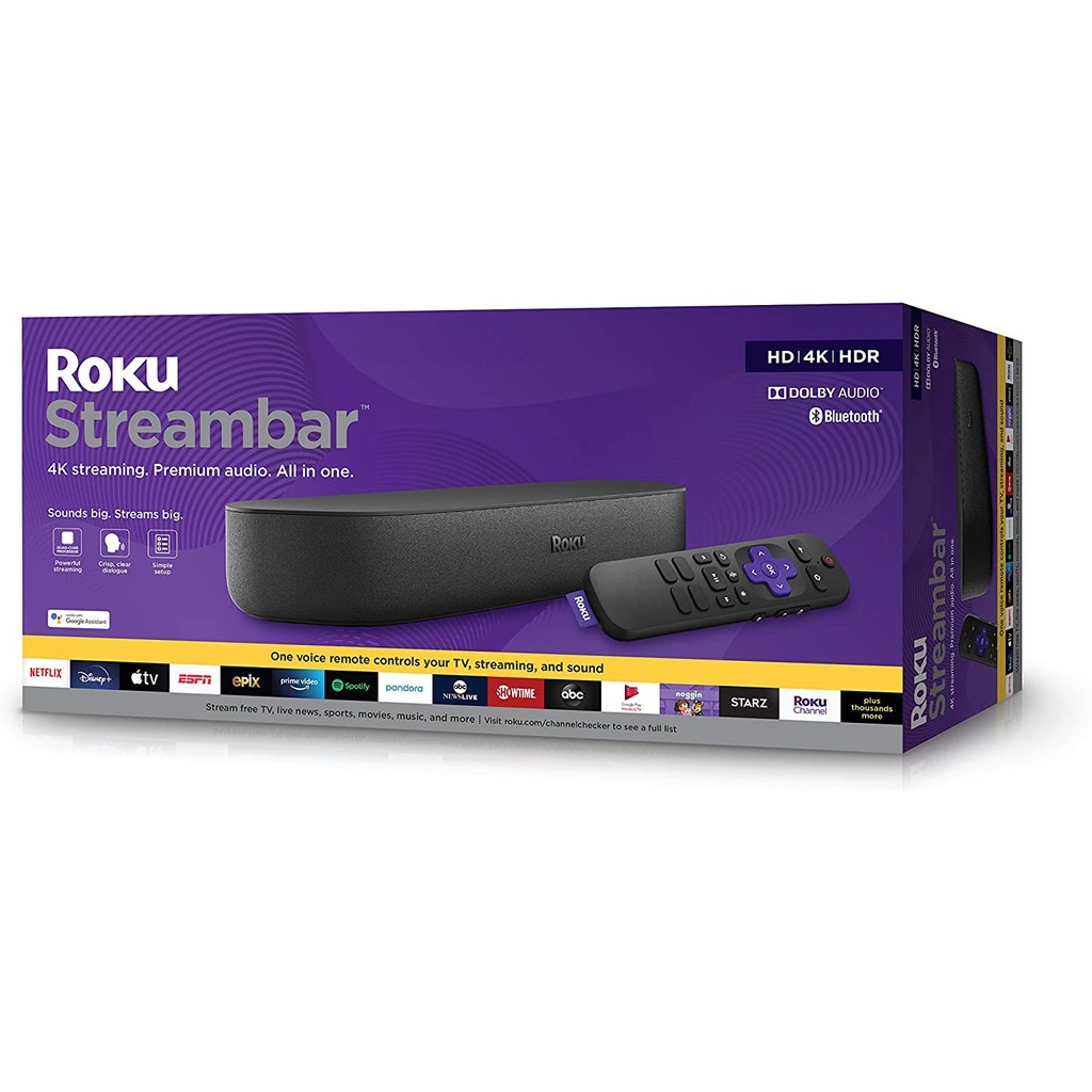 Roku Streambar | 4K/HD/HDR Streaming Media Player & Premium Audio, All In One 2020, Computers ...