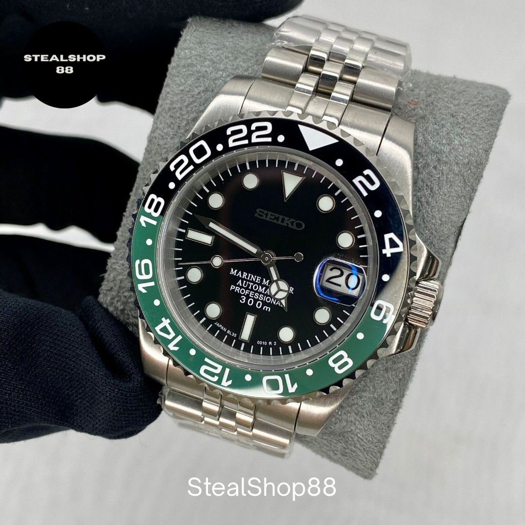 Seiko Mod Sprite NH35 Ceramic Automatic, Fesyen Pria, Jam Tangan di ...
