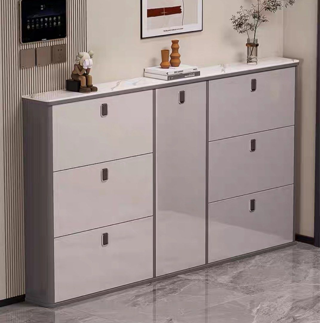 SOFIANO Modern Slim Shoe Cabinet, Furniture & Home Living, Furniture, Shelves, Cabinets & Racks ...