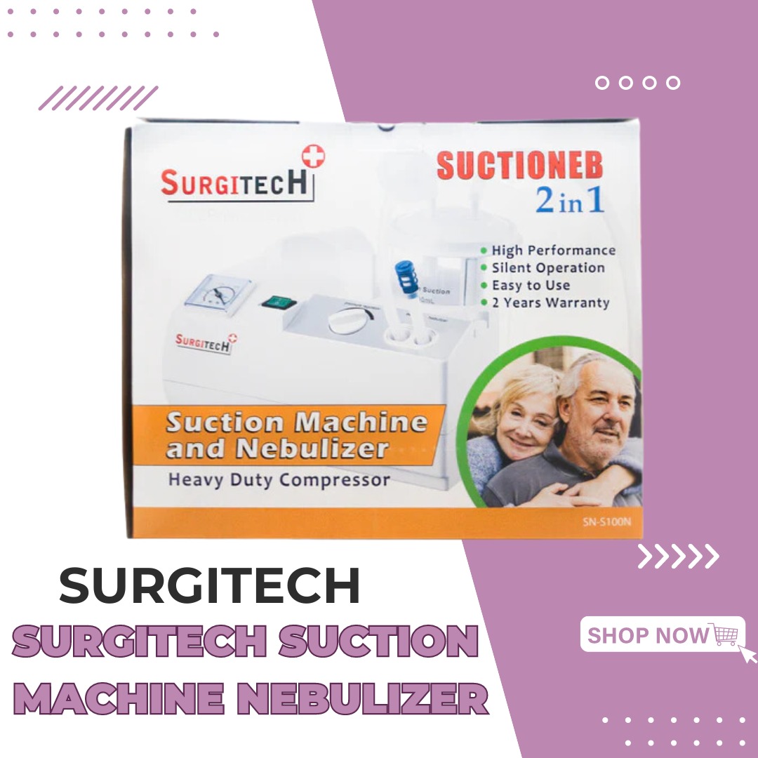 SURGITECH SUCTIONEB 2 IN 1 SUCTION AND NEBULIZER MACHINE, Health ...