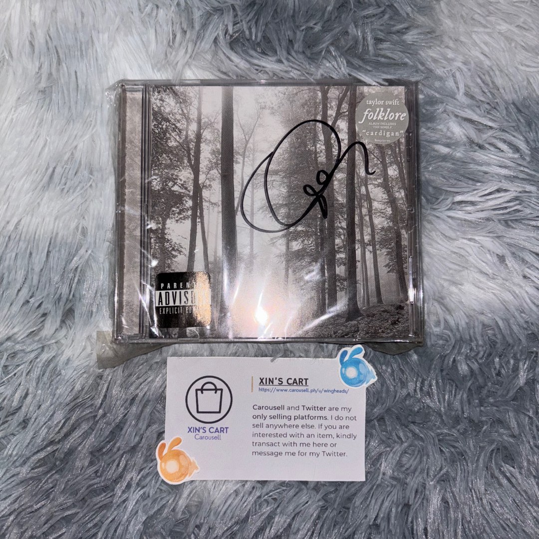 Taylor Swift Official Folklore Signed CD, Hobbies & Toys, Music & Media ...