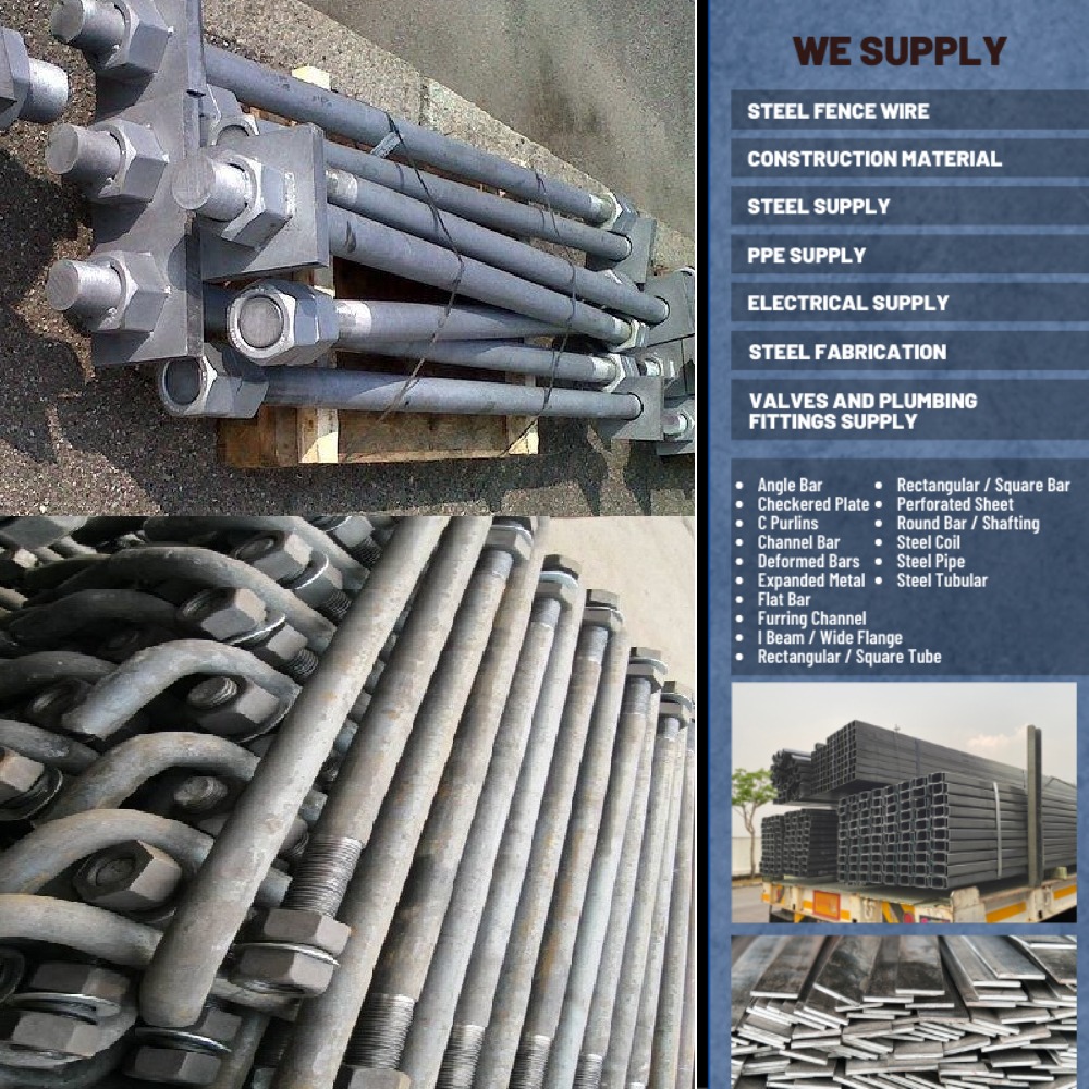 Tensile Bolts and Nuts / L Shape Anchor Bolts / Base Plate, Commercial ...