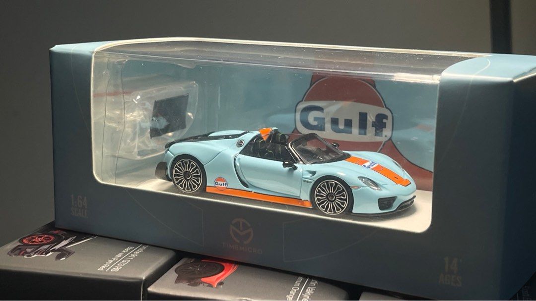 TIMEMICRO GULF PORSCHE 918 SPYDER HOTWHEELS MINIGT TARMAC WORKS ...