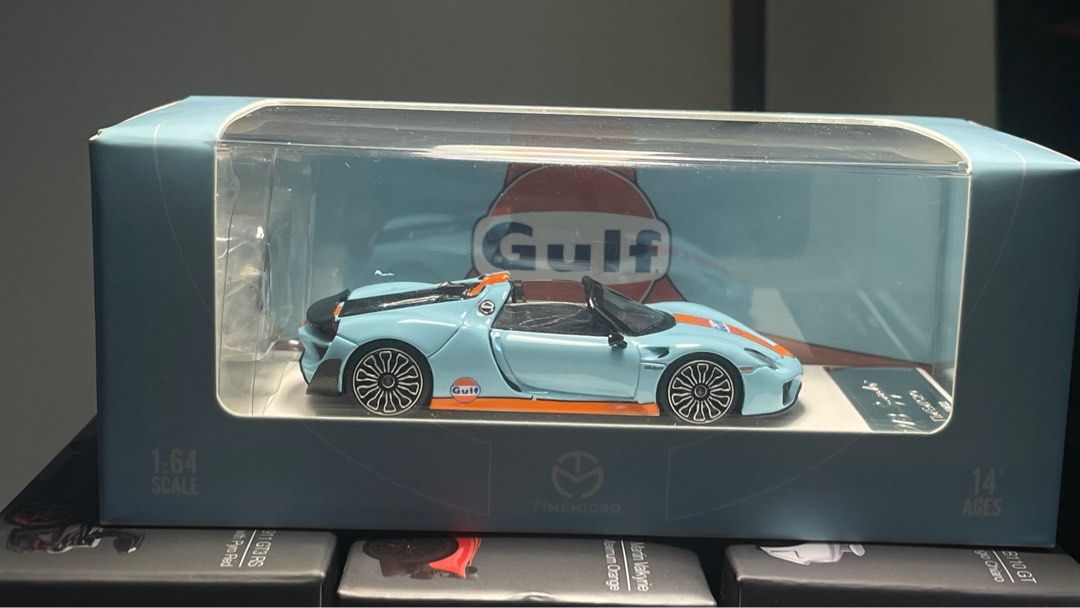TIMEMICRO GULF PORSCHE 918 SPYDER HOTWHEELS MINIGT TARMAC WORKS ...