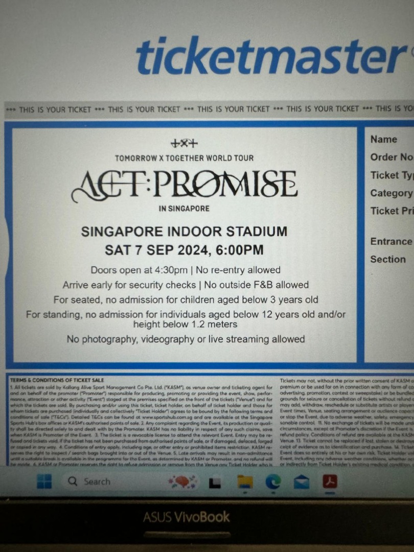 TXT World Tour Ticket in Singapore on 7 Sep 2024, Tickets & Vouchers ...