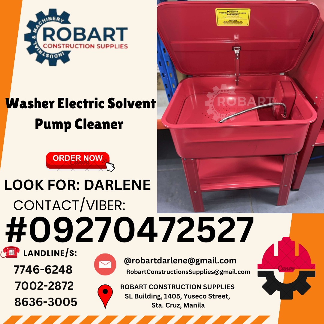 20 Gallon Mobile Parts Washer Electric Solvent Pump Cleaner, Commercial ...