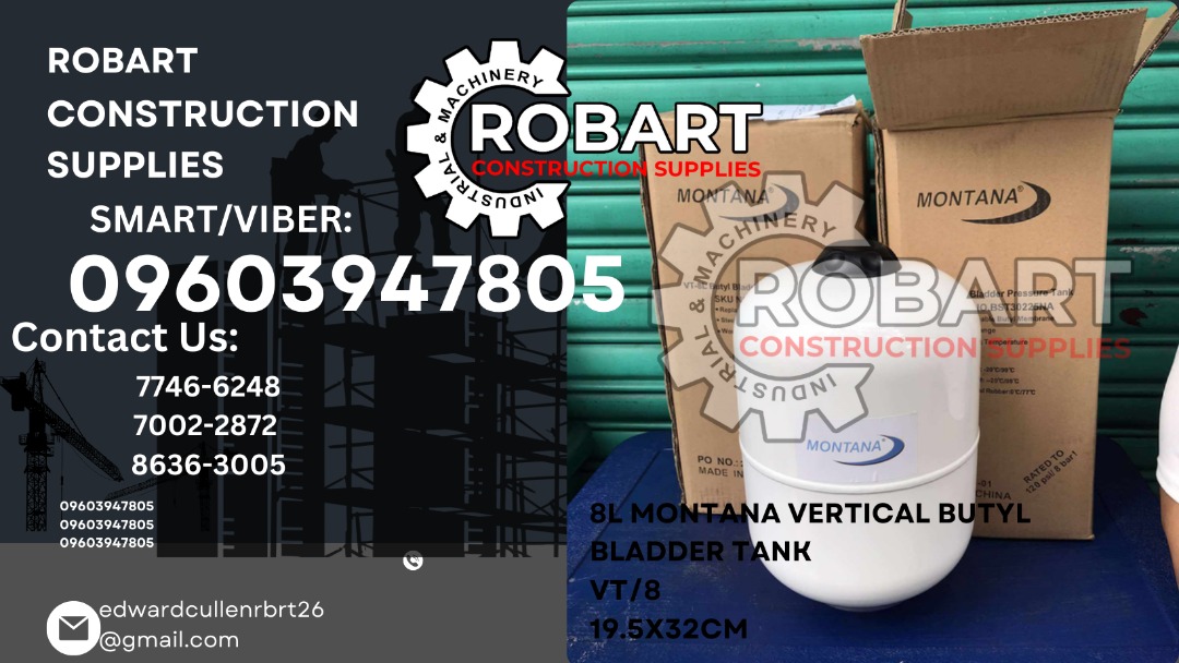 8L montana vertical butyl bladder tank vt/8 19.5x32cm, Commercial ...