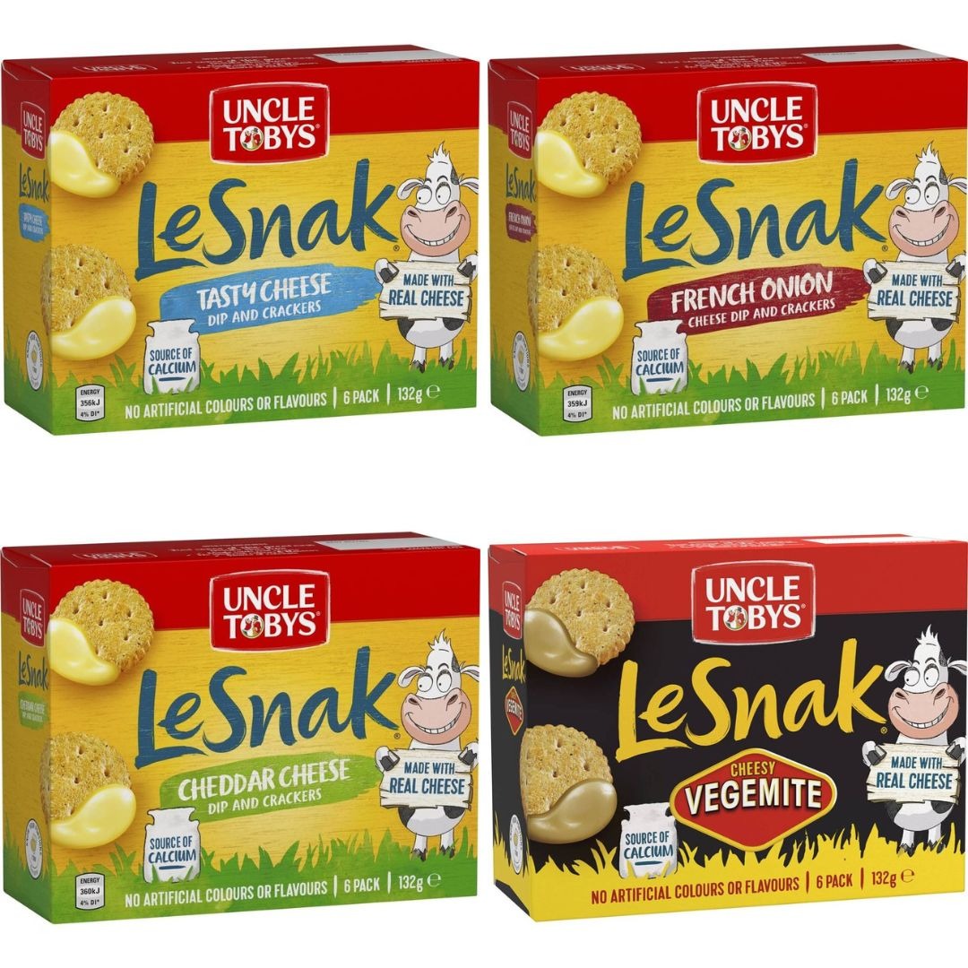 [預購] 4 Flavours Uncle Tobys Le Snak 6 Packs, 預購 - Carousell