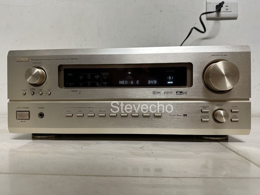 日本製造 Denon AVR-3801 5.1聲道 光纖 同軸 環繞擴大機 全新副廠遙控器, 耳機及錄音音訊設備, 其他音響配件及設備在旋轉拍賣