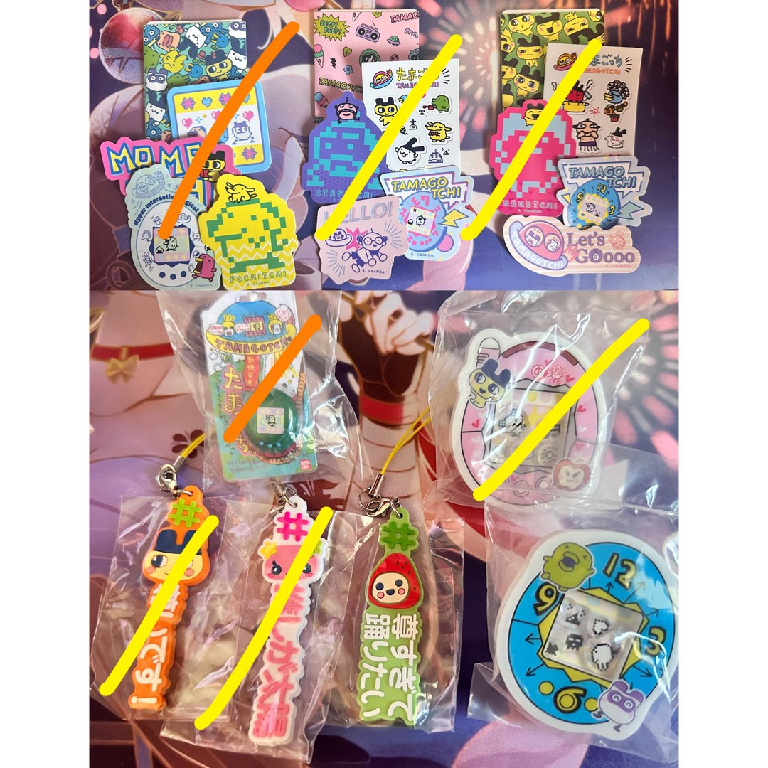 Assorted Tamagotchi Gacha Merchandise from Japan - Sticker Set / Rubber ...