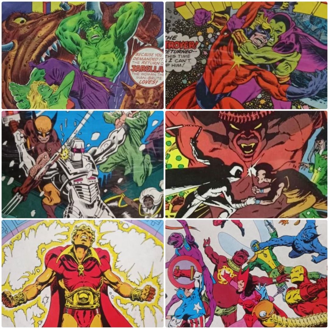 Assorted Vintage Marvel Comics (Captain Marvel, Incredible Hulk, Moon ...