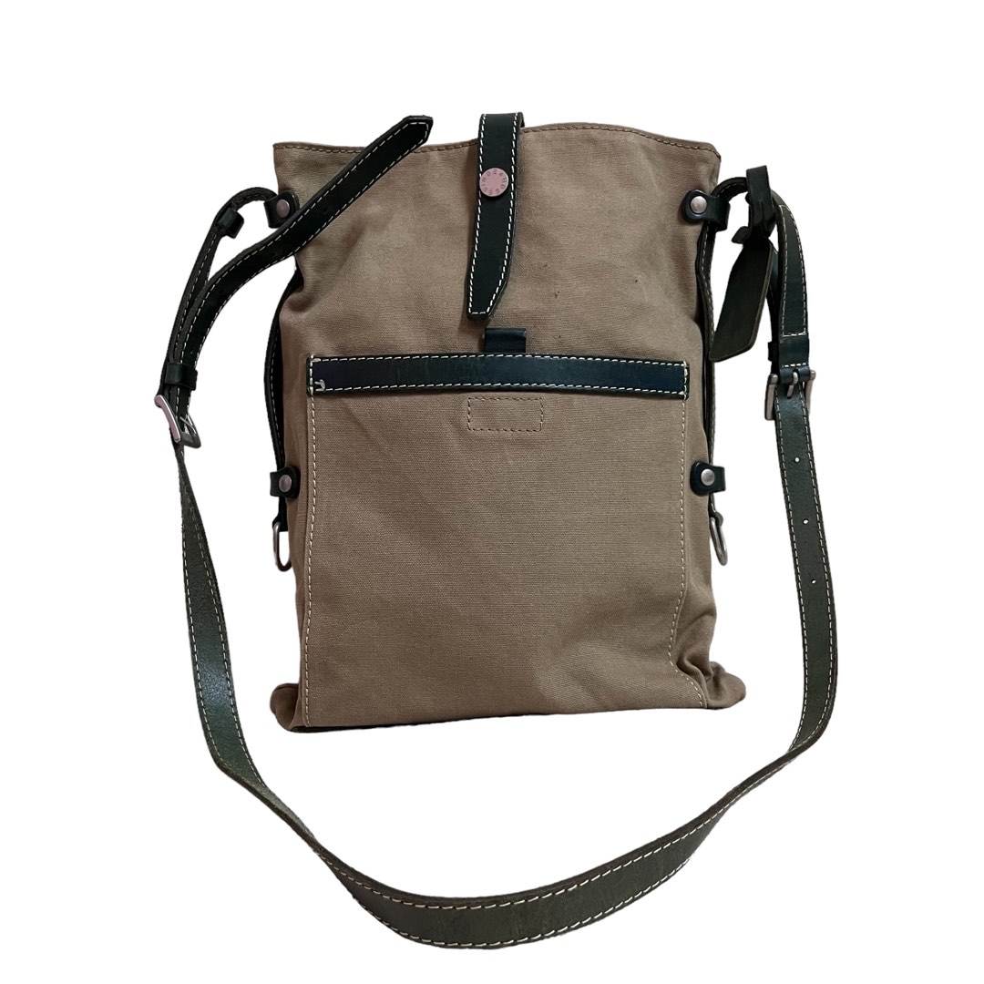 Authentic Hard Canvas With Leather Sling Bag, Men's Fashion, Bags ...