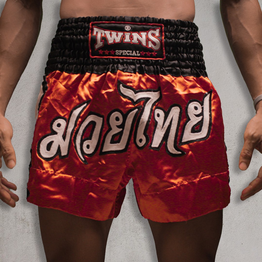 Authentic Twins Red Muay Thai Shorts, Men's Fashion, Bottoms, Shorts on ...