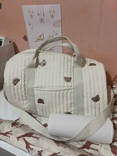 Adele tote bag crossbody canvas diaper laptop case, Women's Fashion ...