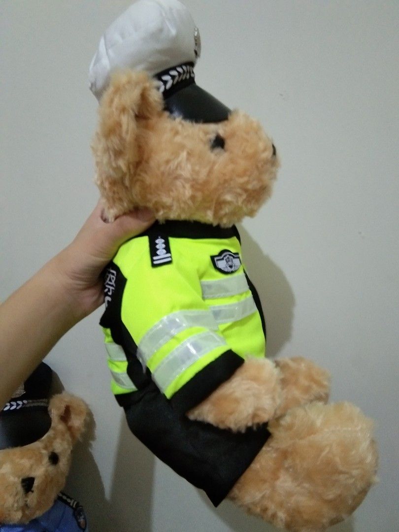 Big China Police Force Teddy Bear Traffic Cop Uniform Cosplay Costume ...