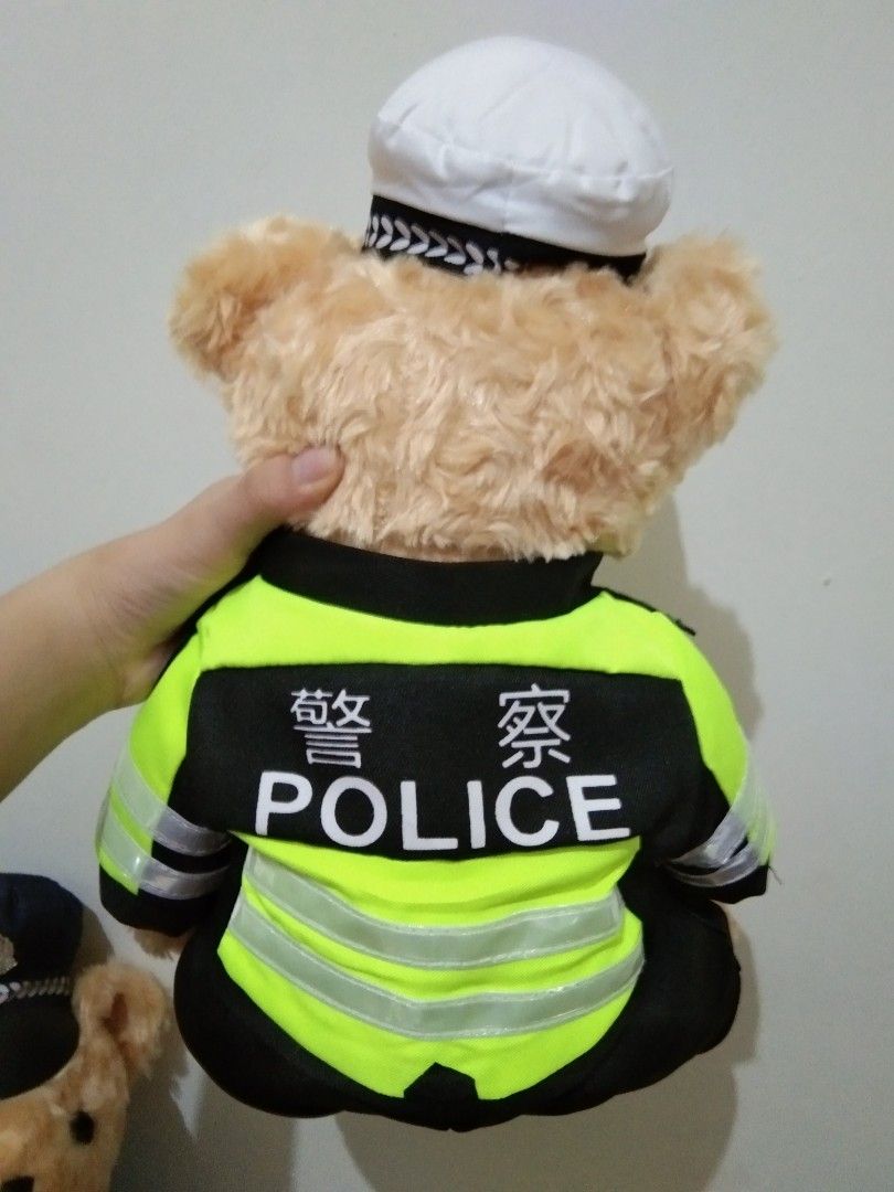 Big China Police Force Teddy Bear Traffic Cop Uniform Cosplay Costume ...