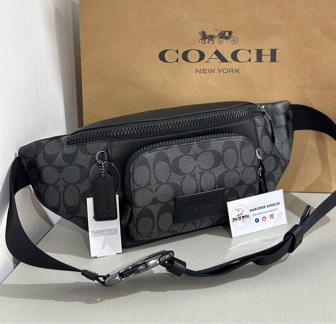 COACH TRACK BELT BAG IN SIGNATURE CANVAS, Luxury, Bags & Wallets on ...