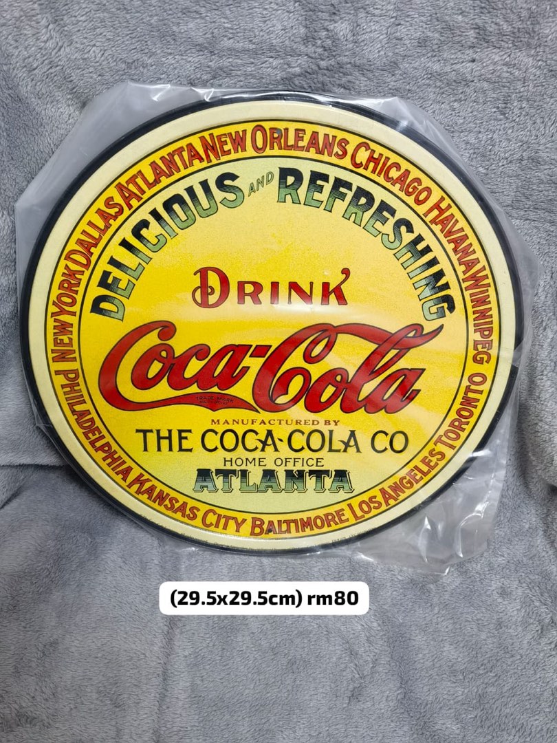 Coca cola Collections - Metal Plaque -circle, Hobbies & Toys ...