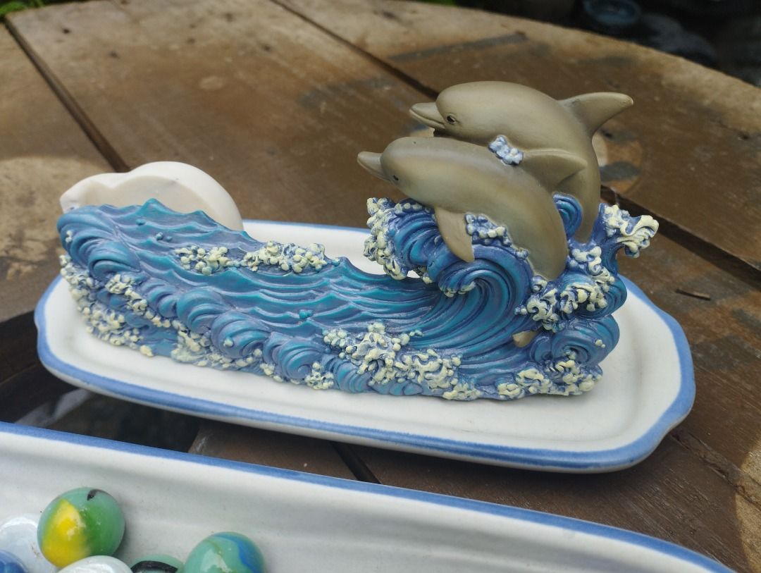 Collectible Resin Dolphin Display Decor with US Catch Plates ...