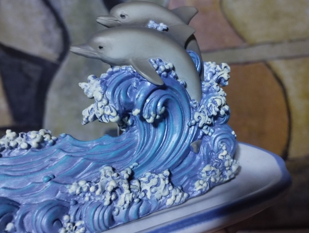 Collectible Resin Dolphin Display Decor with US Catch Plates ...