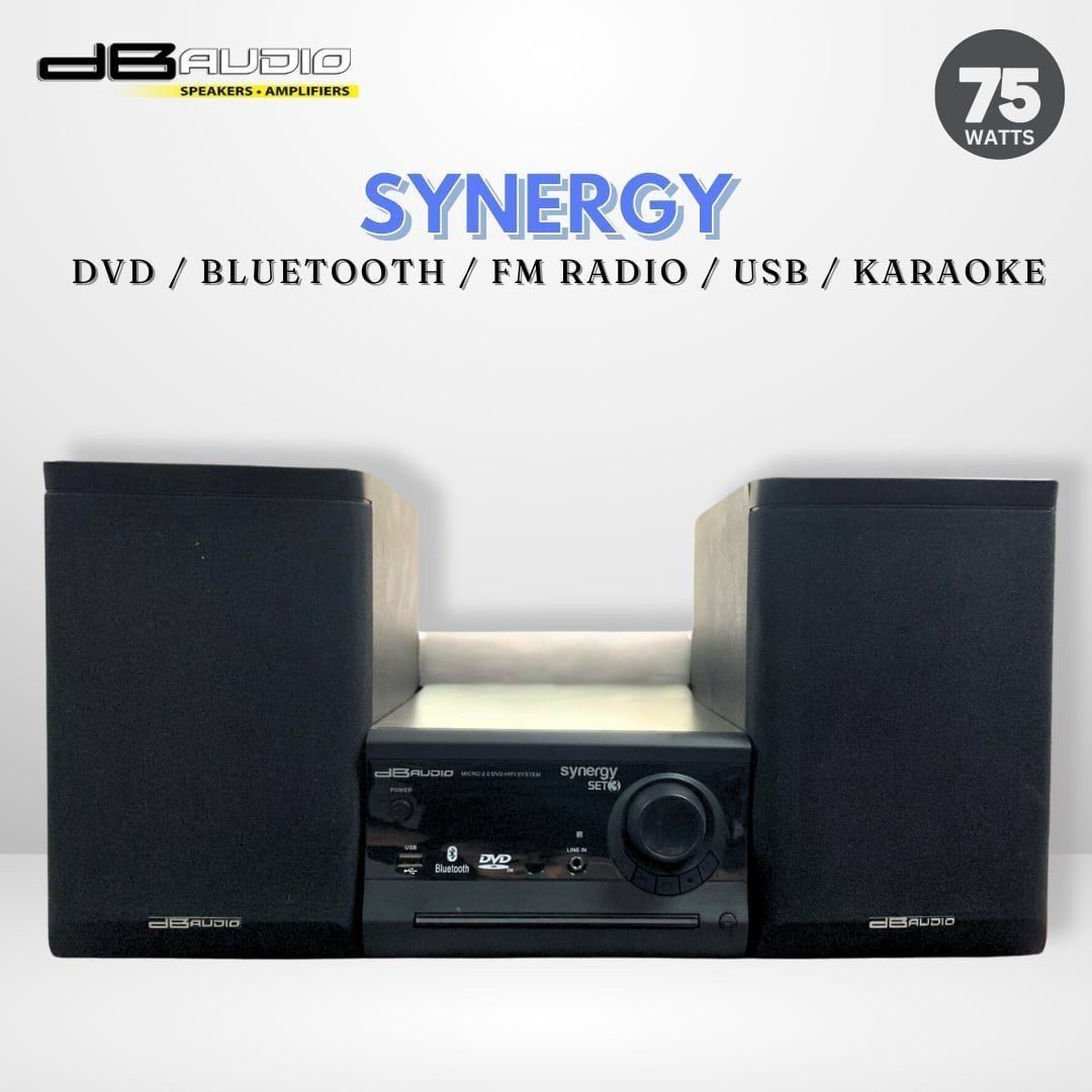 DBaudio Synergy Set of 3 75Wx2 High Power Amplifier DVD/Bluetooth/FM ...