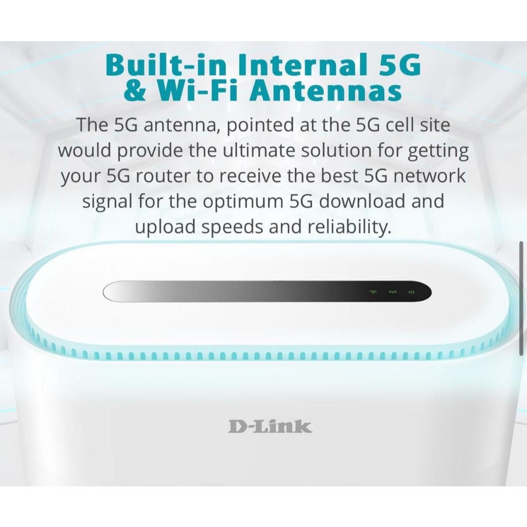 D-Link 5G Sim Card Router 1.8Gbps AX1800 WiFi 6 Router [Model:DWR-X2000 ...