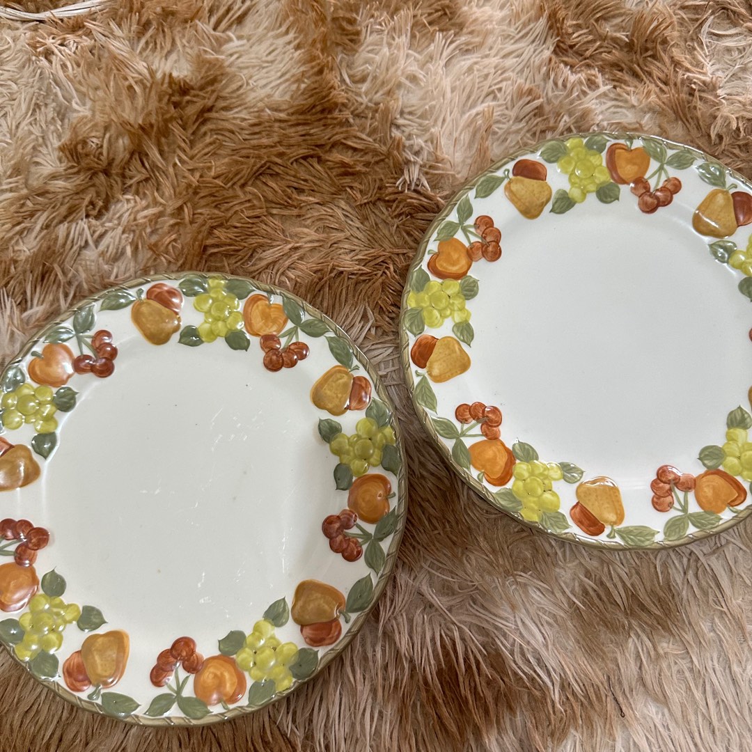 Vintage Maruta Ware Eden 7011 Embossed Chop Serving Platter Plate Fruit ...