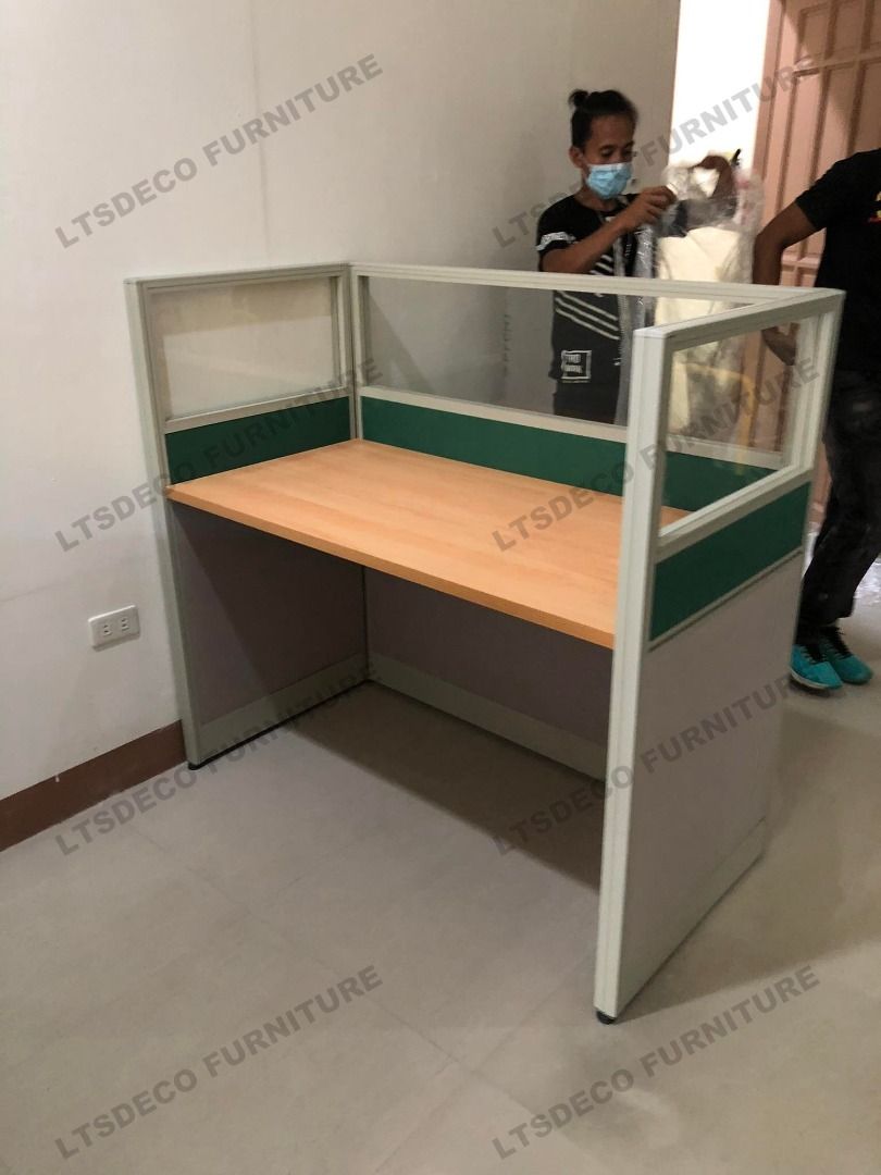 FG- MODULAR PARTITION OFFICE TABLE OFFICE FURNITURES, Furniture & Home ...