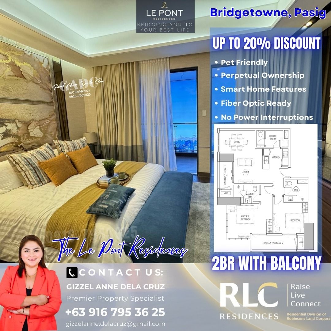 For Sale 2 bedroom Condo at Bridgetowne Pasig Near Opus Mall, BGC ...