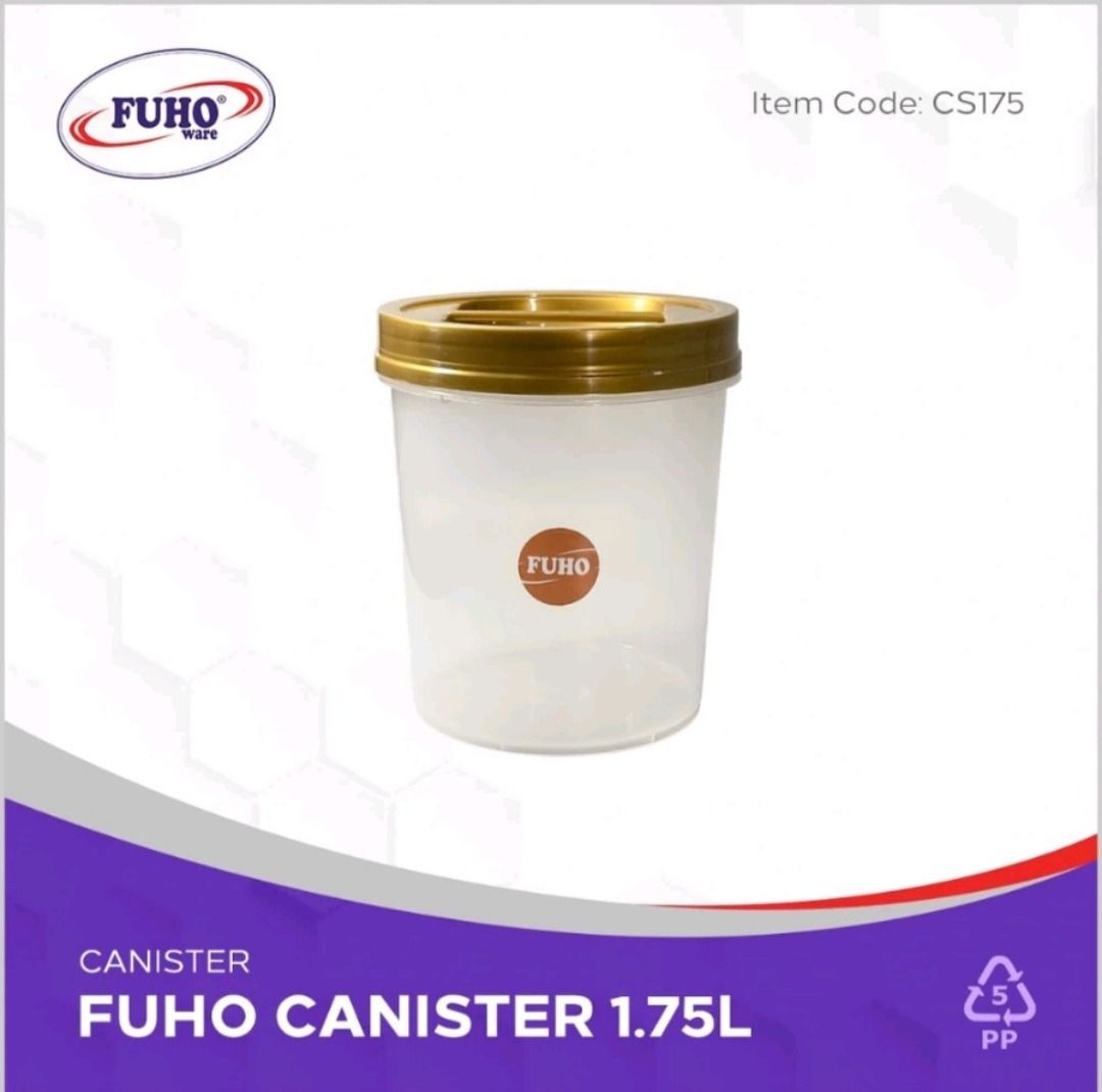 FUHO 1pc 1.75L Canister Mayo Jar Container Food Keeper Storage ...
