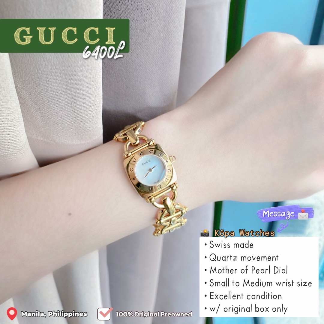GUCCI 6400L Gold Watch, Women's Fashion, Watches & Accessories, Watches ...