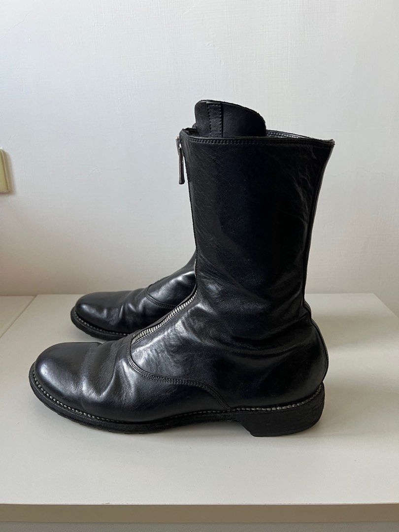 【現貨在店】GUIDI 310 horse full grain 義大利馬皮 德比 前拉鍊 Derby, 他的時尚, 鞋類, 皮鞋、紳士鞋在旋轉拍賣