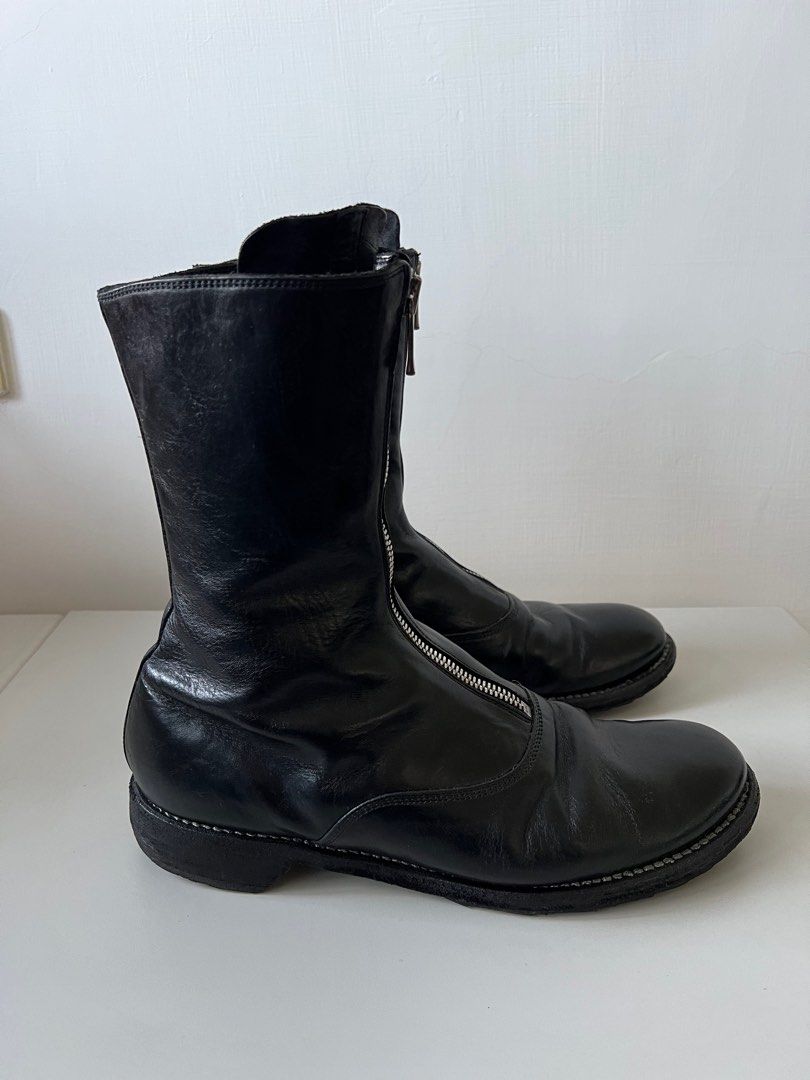 【現貨在店】GUIDI 310 horse full grain 義大利馬皮 德比 前拉鍊 Derby, 他的時尚, 鞋類, 皮鞋、紳士鞋在旋轉拍賣