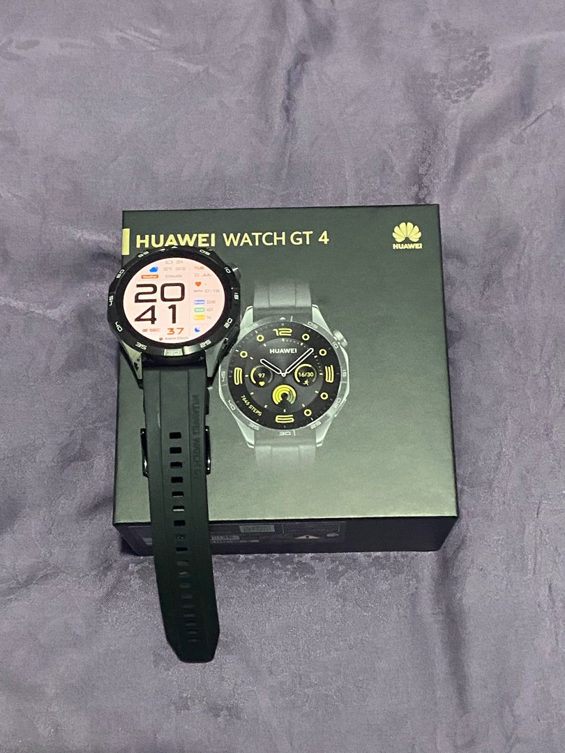 HUAWEI WATCH GT 4 PRO 46MM BLACK FULL SET, Fesyen Pria, Jam Tangan di ...