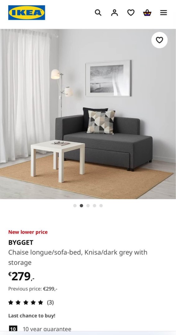 Ikea Bygget, Furniture & Home Living, Furniture, Sofas on Carousell