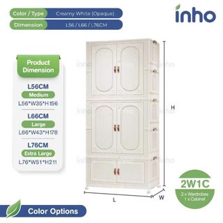 16Cubes DIY Rack Storage Cabinet Wardrobe with Hanging Rail, Furniture ...