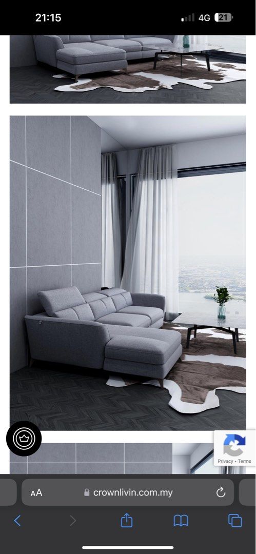 CROWN LIVIN' - L SHAPE SOFA (CROWN LIVING) LEFT SIDE 3 SEATER ...