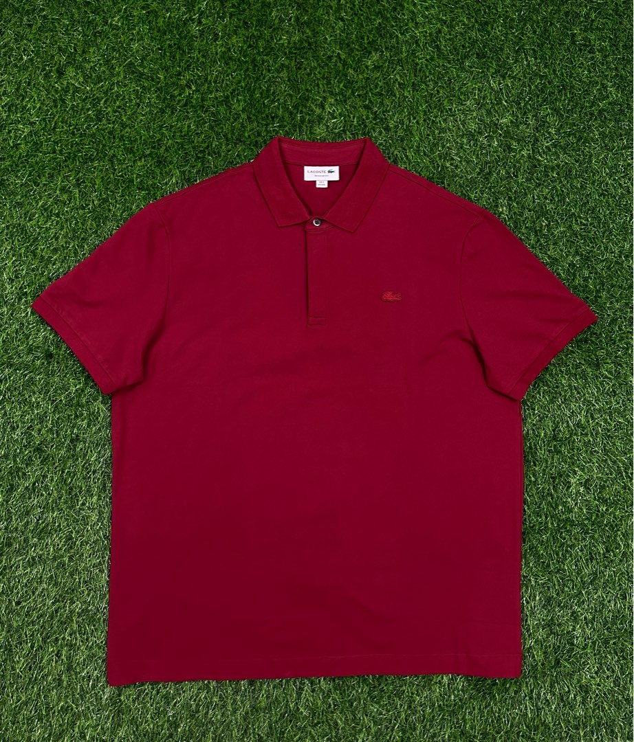 Lacoste Monotone Polo Shirt(Bloody red), Men's Fashion, Tops & Sets, Tshirts & Polo Shirts on ...