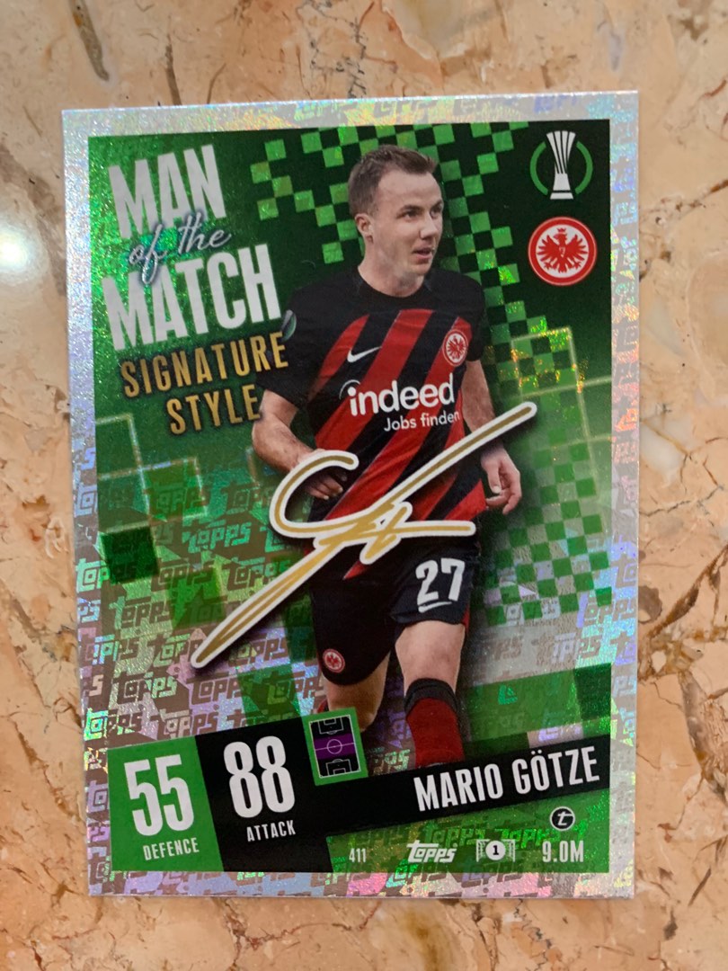 Mario Gotze (Man Of The Match - Signature Style) No. 411 (Match Attax ...
