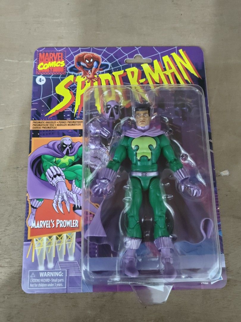 Marvel Legends Retro Cardback 6" Spider-Man Prowler Pneumatic Knuckles ...