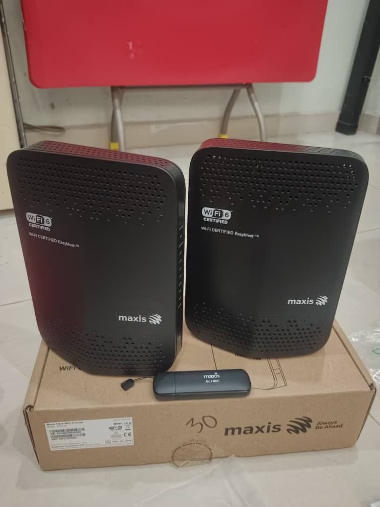 Maxis Fibre wifi 6 Router AR2140 (2units), Computers & Tech, Parts ...