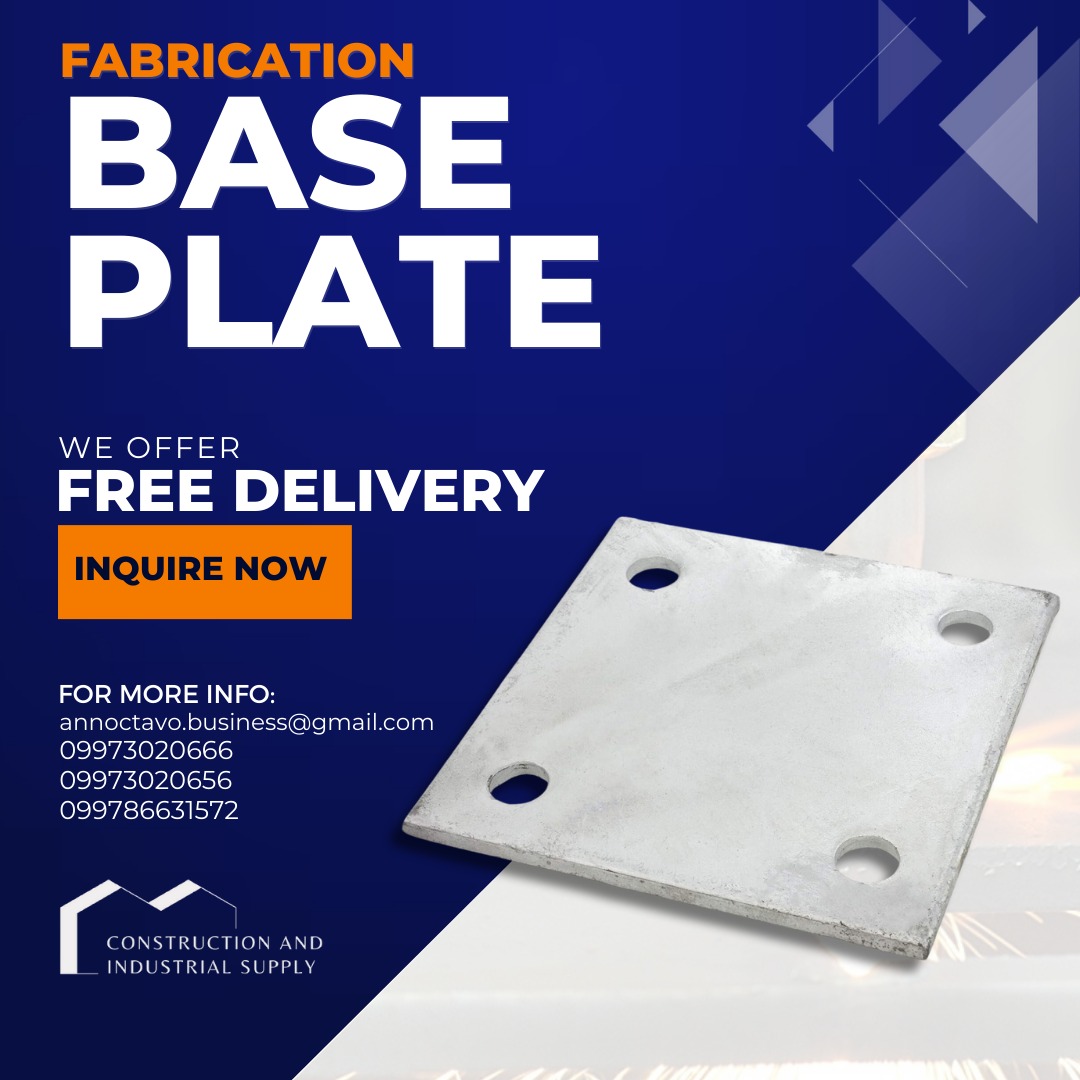 MS Base Plate 8mm | Anchor Bolt | Gusset Plate | Rib Plate | Stifferner ...