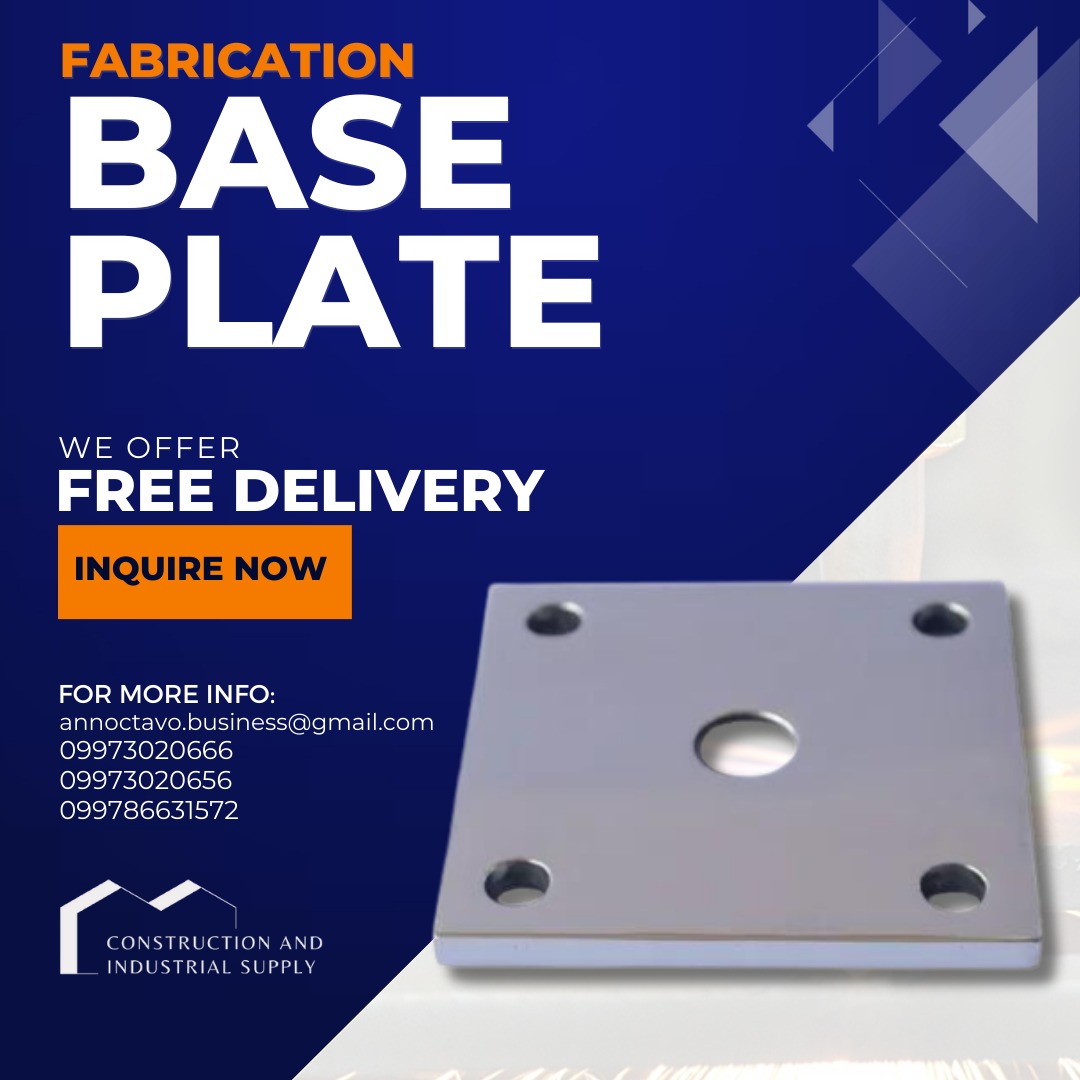 MS Base Plate 8mm | Cut Size Plate | Stud Bolt | A36 Plate | BI Plate ...