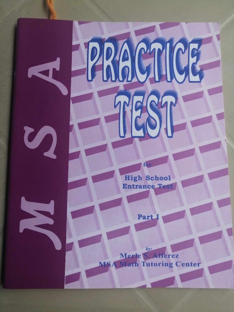 MSA Practice Test for High School Part I, Hobbies & Toys, Books ...