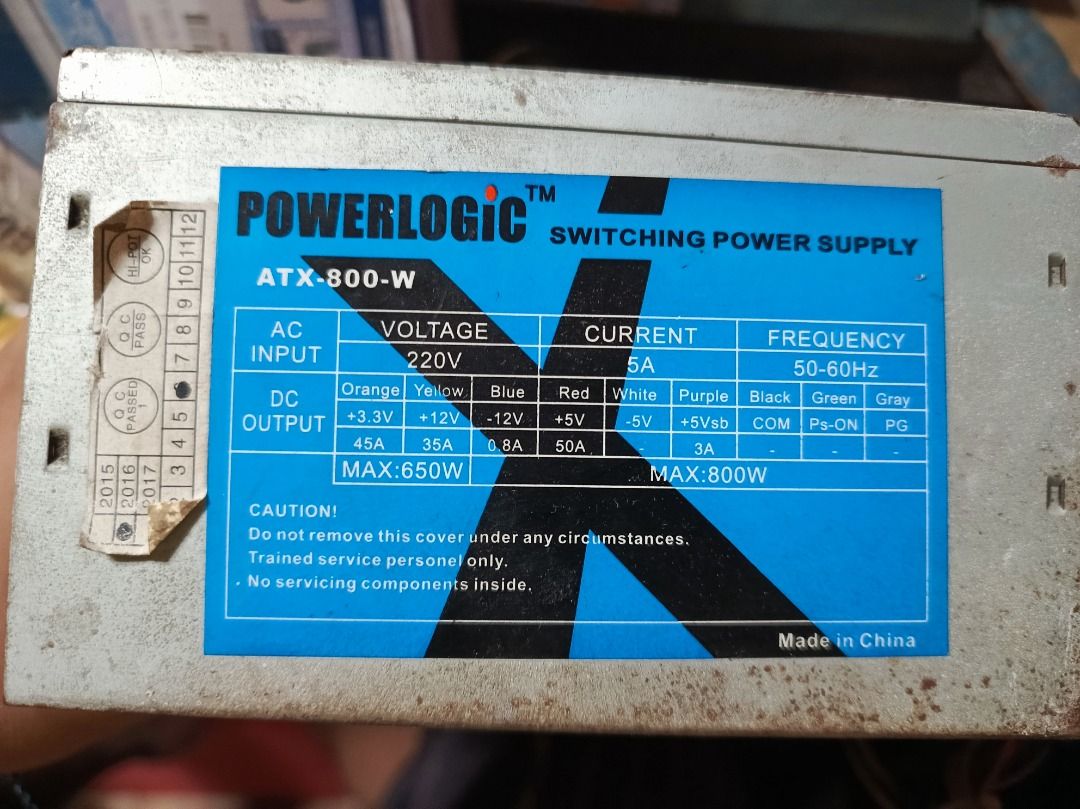 Powerlogic ATX-800-W PSU, Computers & Tech, Parts & Accessories ...