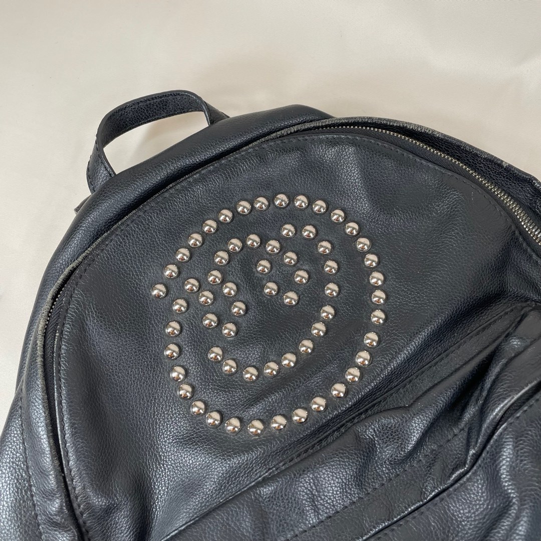 Preloved KYE X PEDDER RED Women Leather Simple Black Backpack, Women's ...